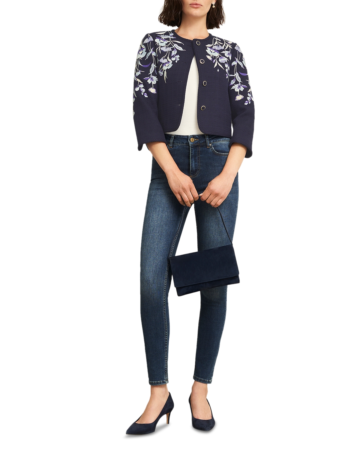 HOBBS LONDON Hinton Floral Embroidered Jacket